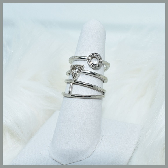 Jewelry | Silver Stacked Ring | Poshmark